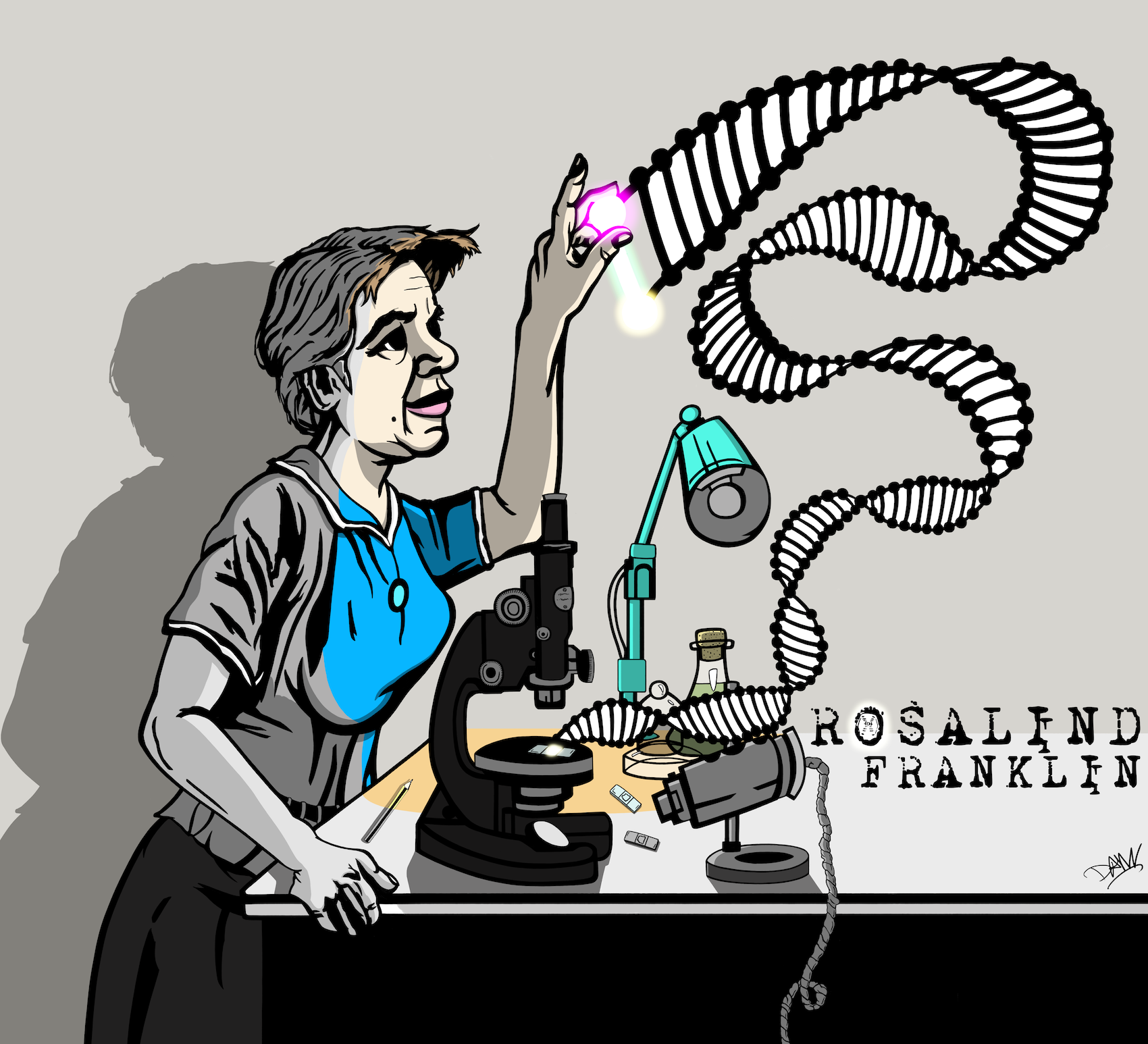 Ilustración Rosalind Franklin – 11 de Febrero